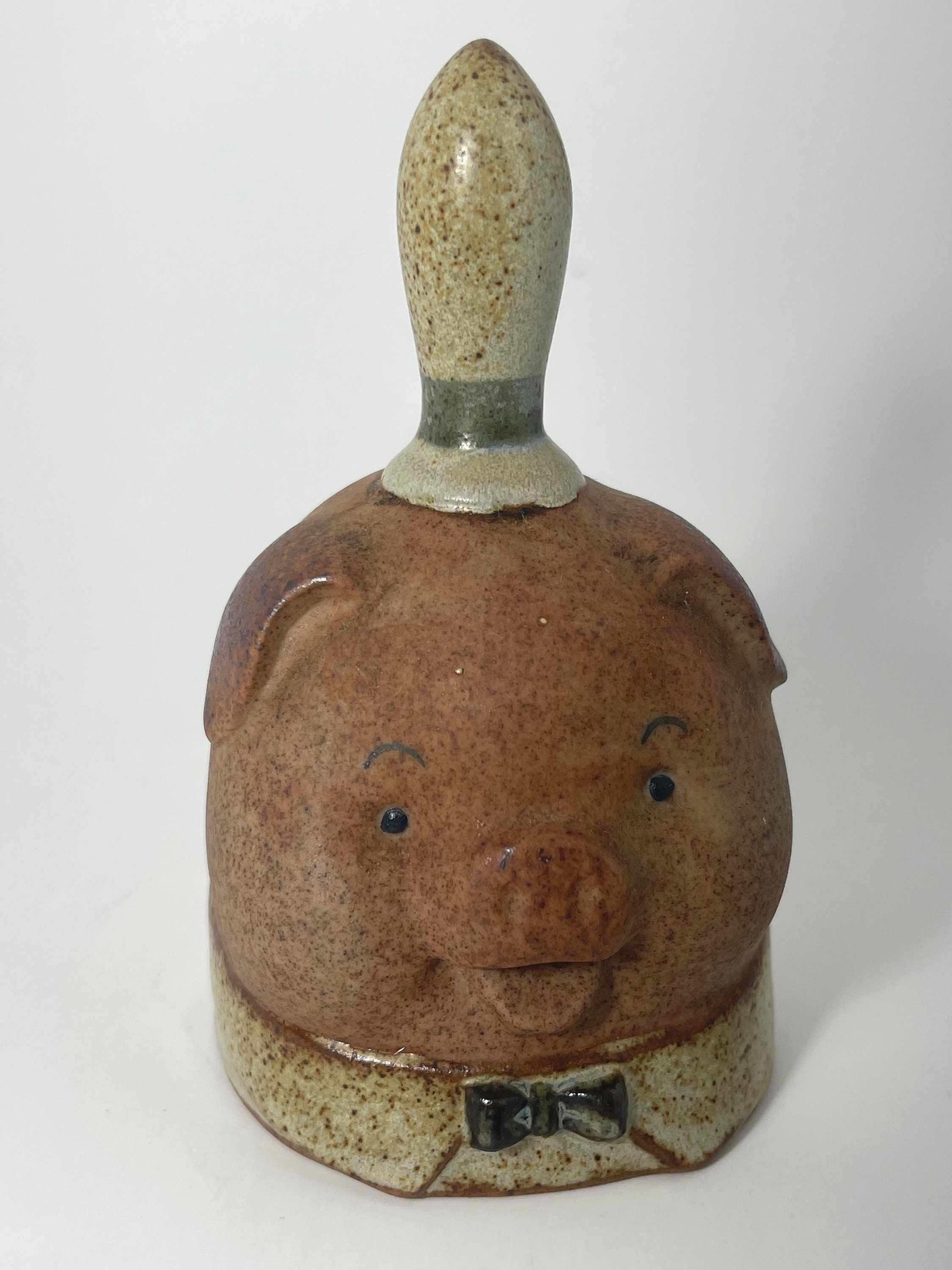Chubby Cheek Pig Bell Stoneware Vintage - Etsy