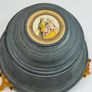 Vintage 1940s Musical Powder Box: Victorian Courting Scene Vanity Decor ...