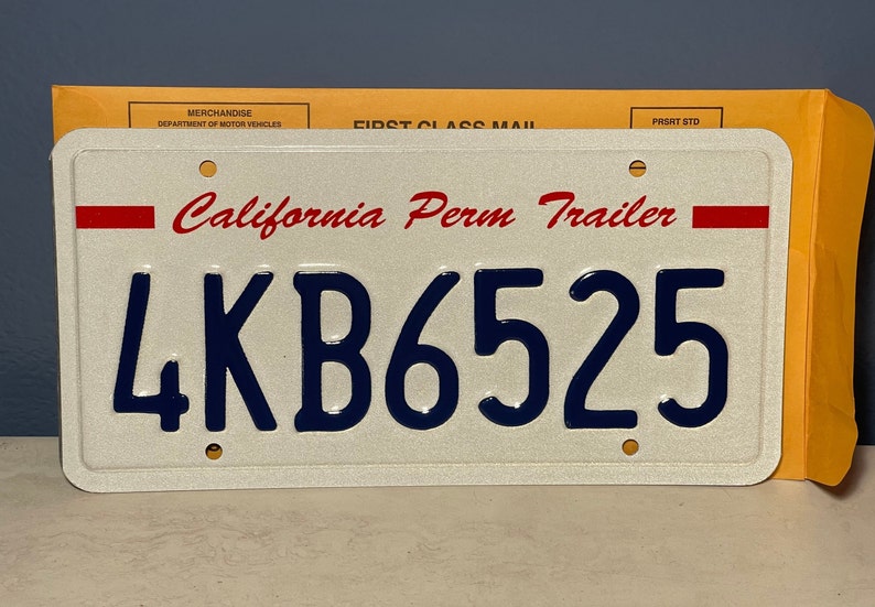 Vintage California Permanent Trailer License Tag MINT - Etsy