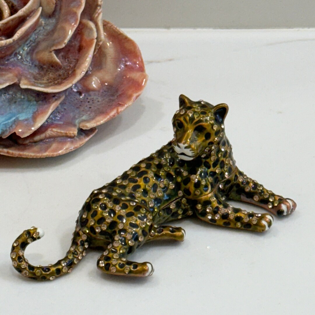 RUCINNI Tiny Leopard Trinket Box, Collectible Vintage Treasure Box - Etsy