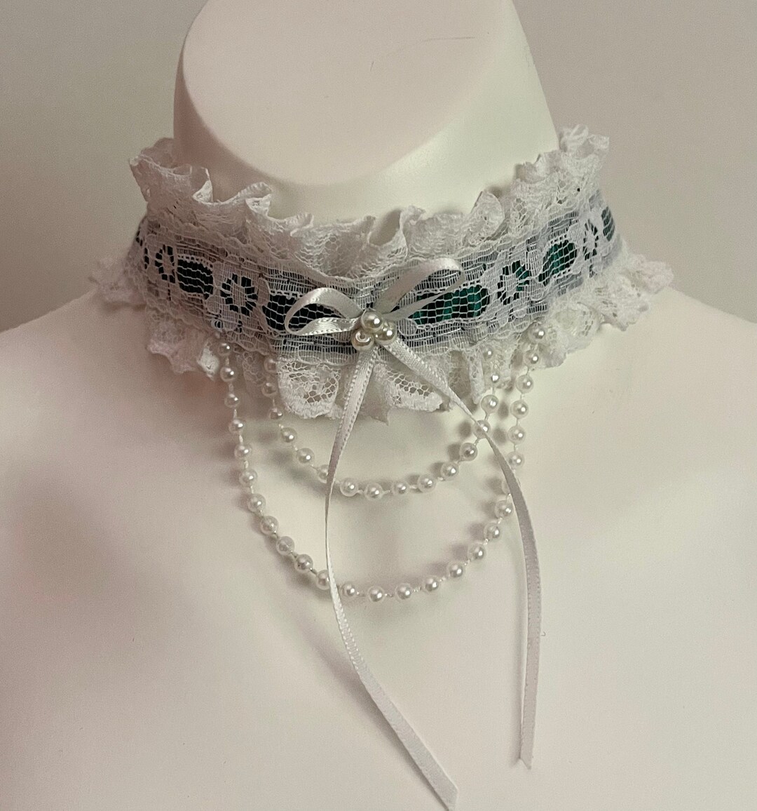 Garter and Choker Set, Handmade Garters, Wedding Accessories ...