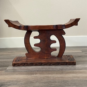 East African Chief Stool, Hand-carved Single Block Wood, KENYA, Ashanti ...