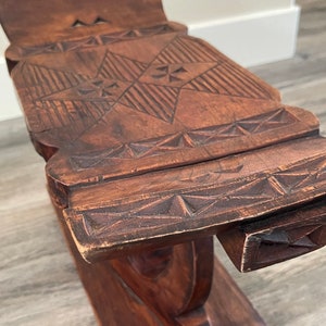 East African Chief Stool, Hand-carved Single Block Wood, KENYA, Ashanti ...