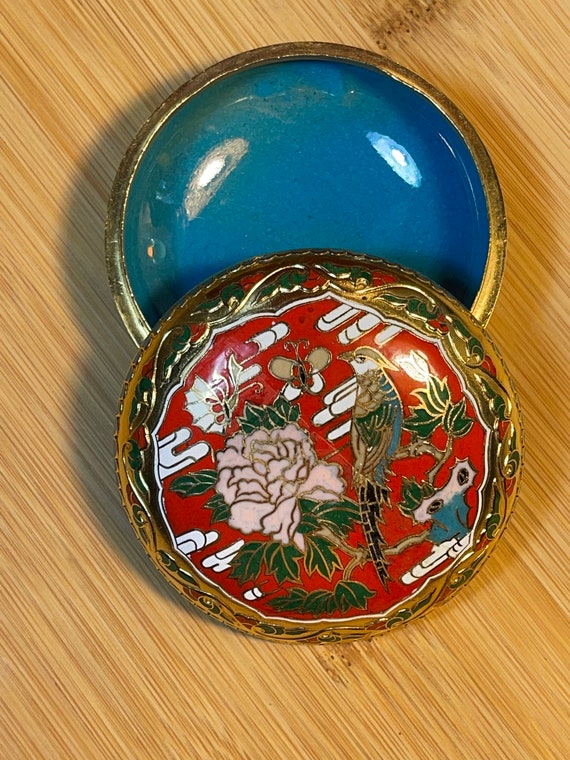 chinese cloisonne enamel lidded - Gem