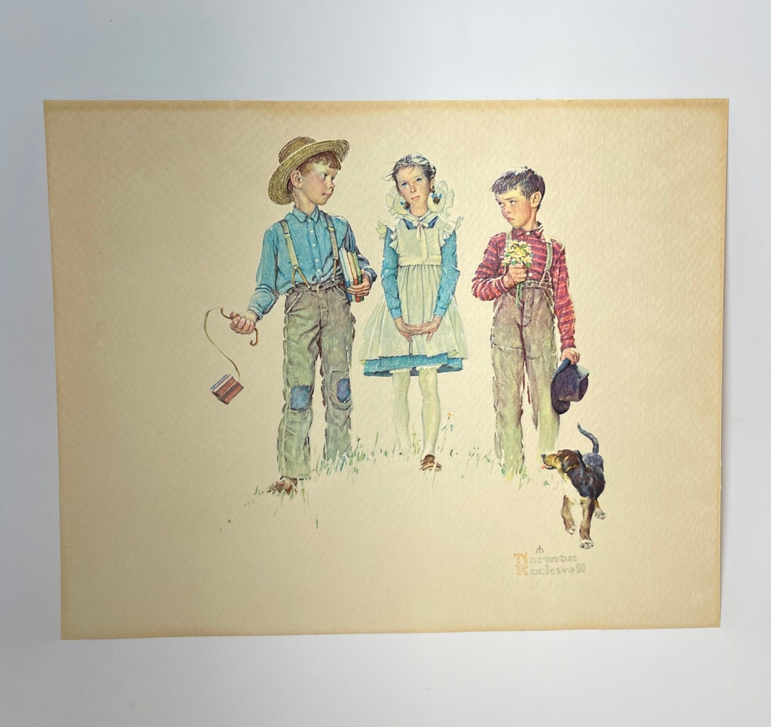 Norman Rockwell "two Nice Boys", Vintage Estate Collection - Etsy