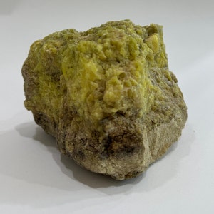 Large 4 Lbs. 6.7 Oz. Yellow Sulfur Mineral Rock, Natural Organic ...