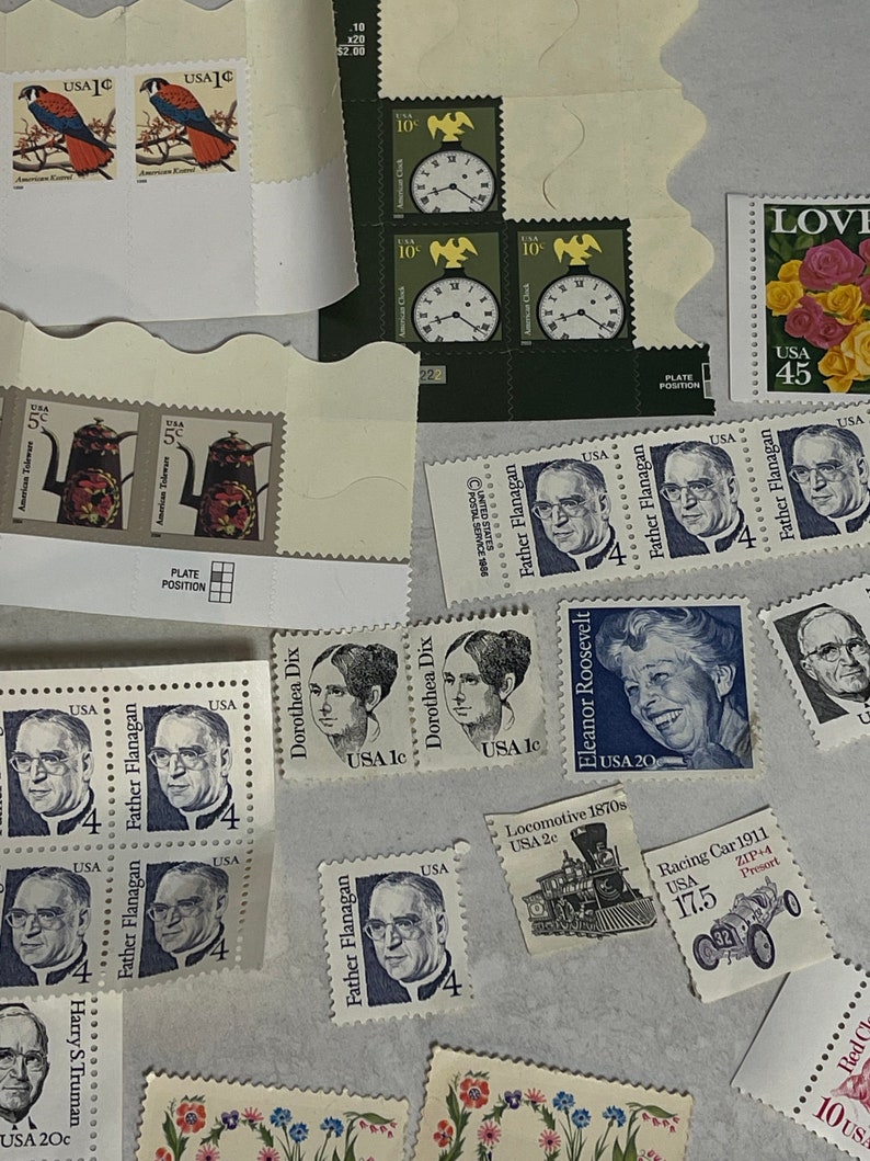 Collection of Old Stamps NEW STAMPS Vintage Stamps LOT of 90 - Etsy