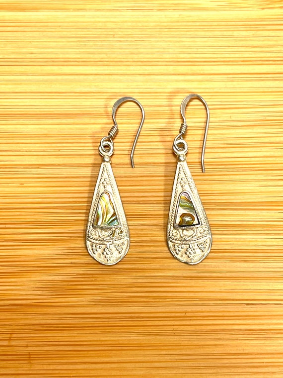 Handmade Sterling Silver .925 Abalone Shell Inlay Tea… - Gem