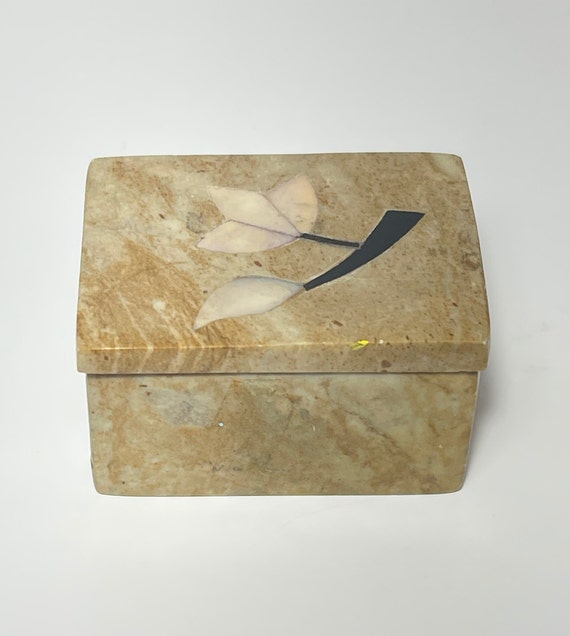 carved stone box india - Gem