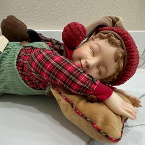Vintage Sleeping Christmas Elf, Napping Elf, Retro Christmas Decor ...