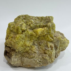 Large 4 Lbs. 6.7 Oz. Yellow Sulfur Mineral Rock, Natural Organic ...