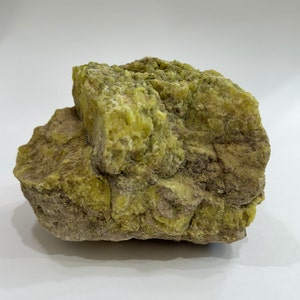 Large 4 Lbs. 6.7 Oz. Yellow Sulfur Mineral Rock, Natural Organic ...