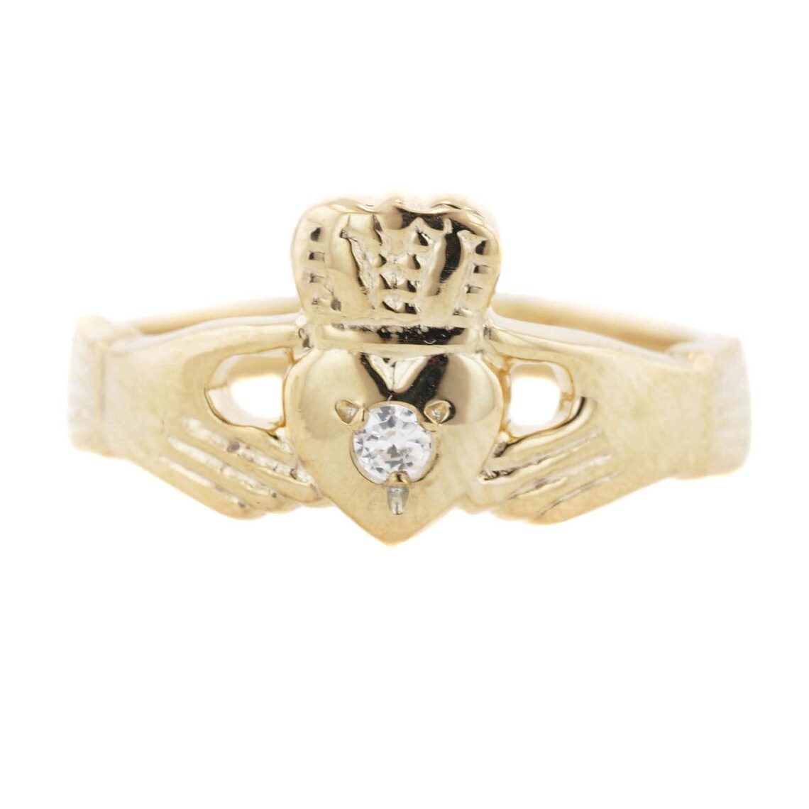 Claddagh Ring Irish Heart Ring Irish Friendship Ring 14k - Etsy