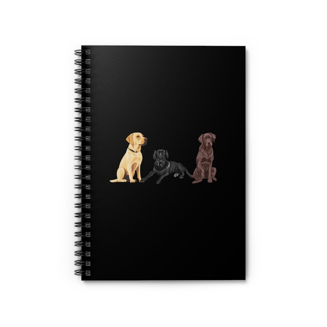 Labrador Dog Spiral Ruled Notebook, Labrador Retriever Book, Labrador ...