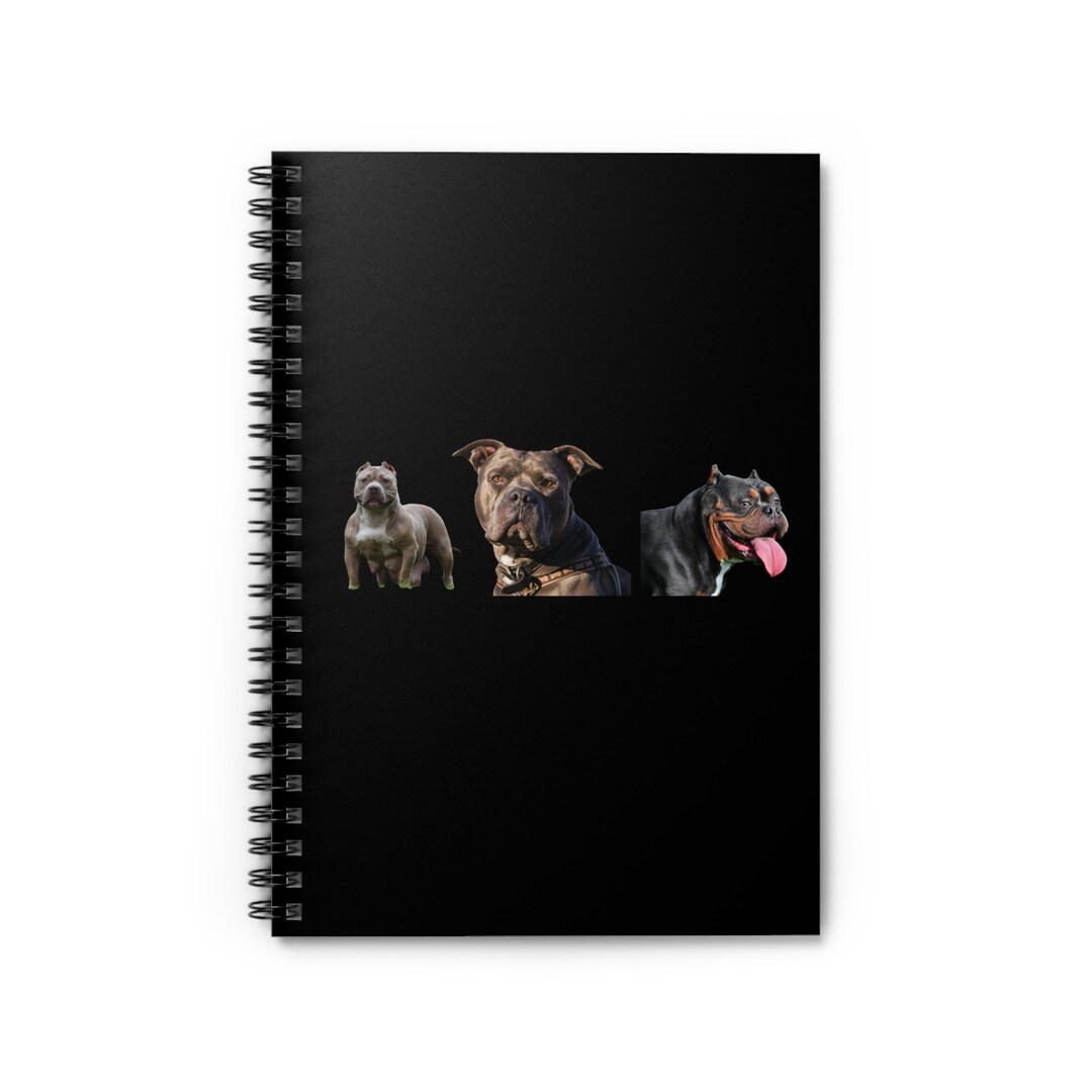 American Bully Spiral Ruled Notebook American Bully Notebook Bully