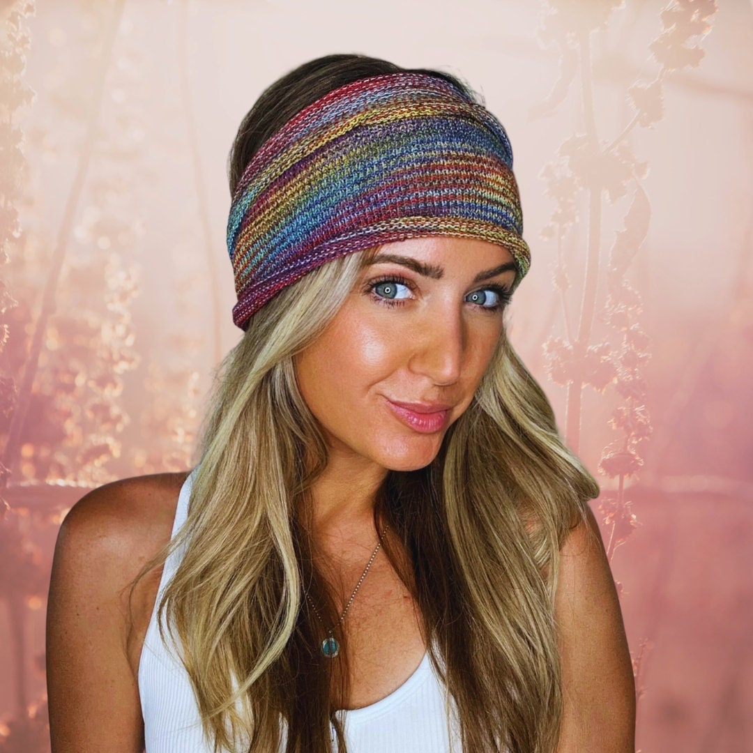 Head Band, Soft Sturdy Cotton, Fun Rainbow Colours in a Boho Style ...