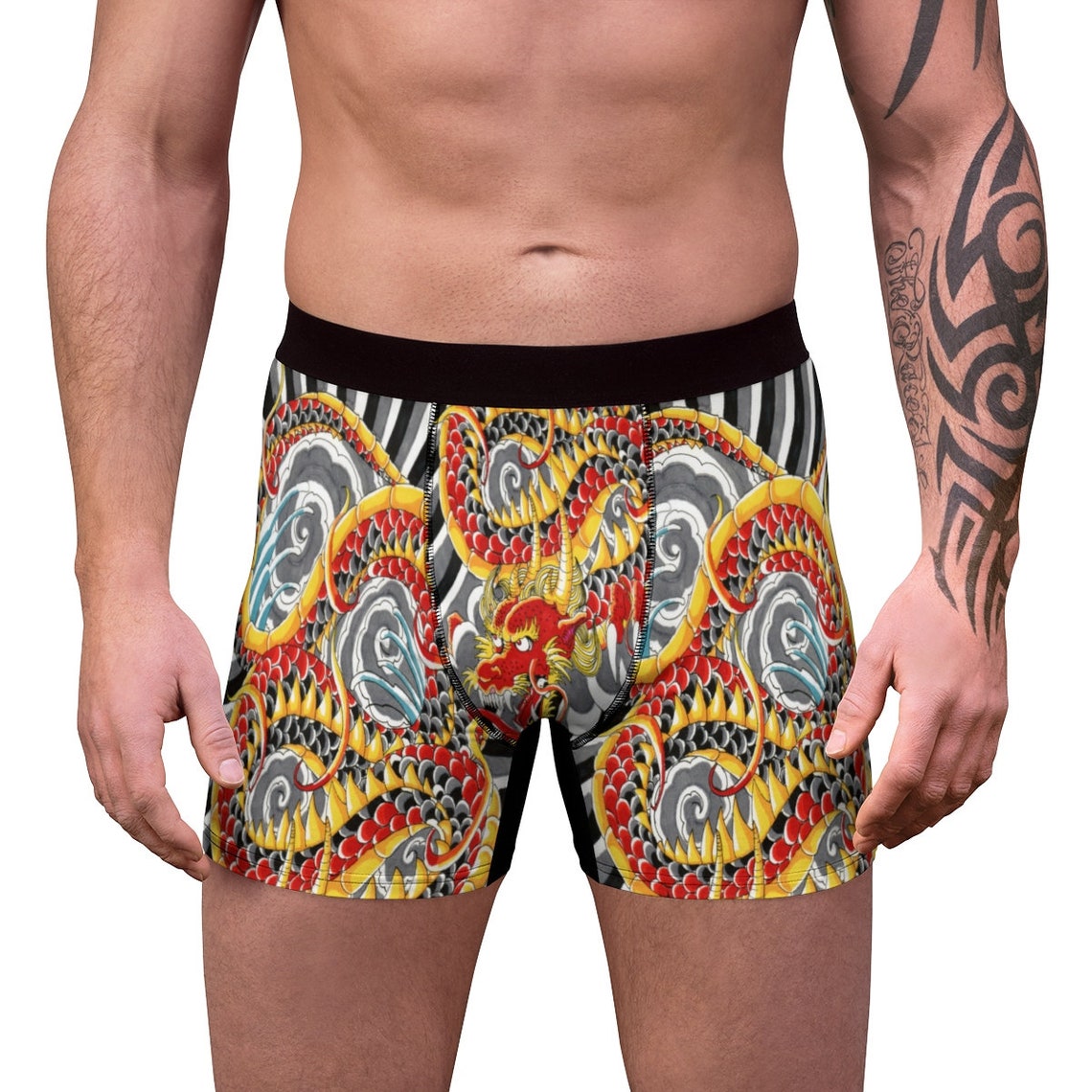 50's Dragon Men's Boxer Briefs | Etsy