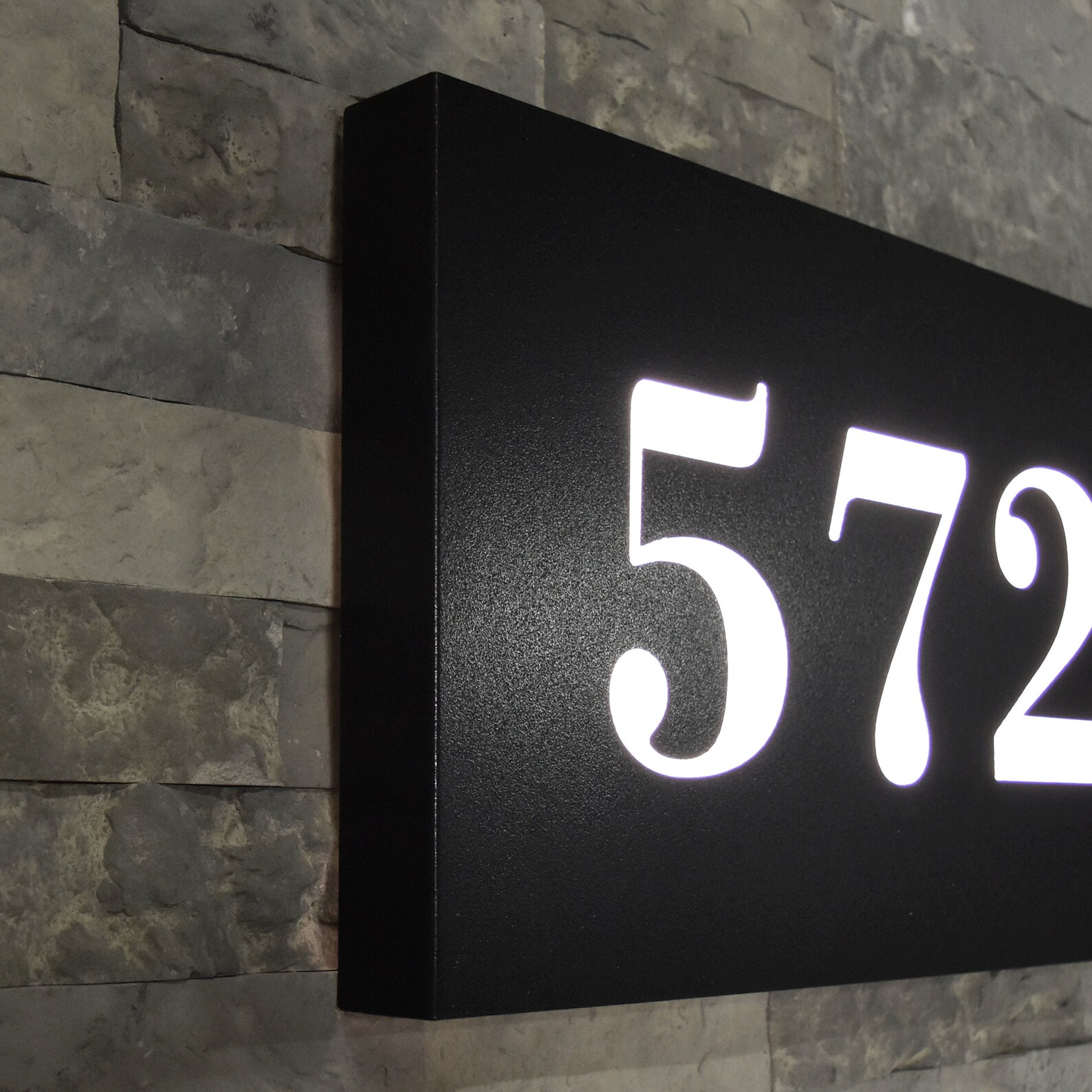 Premium Lighted House Numbers Sign, 20" X 10" LED Lighted Address Sign ...