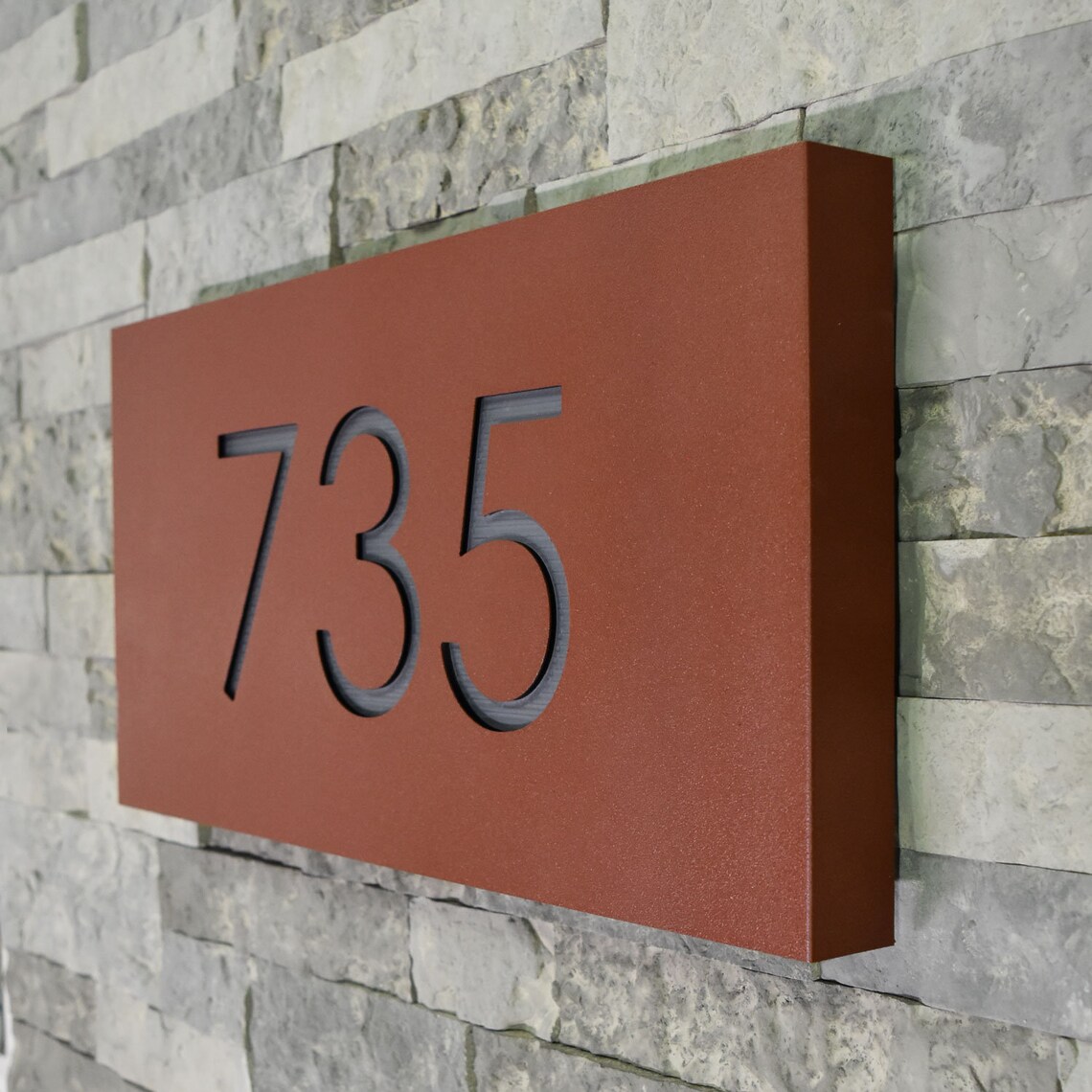 XL Lighted Address Plaque Sign Large Modern Personalized | Etsy