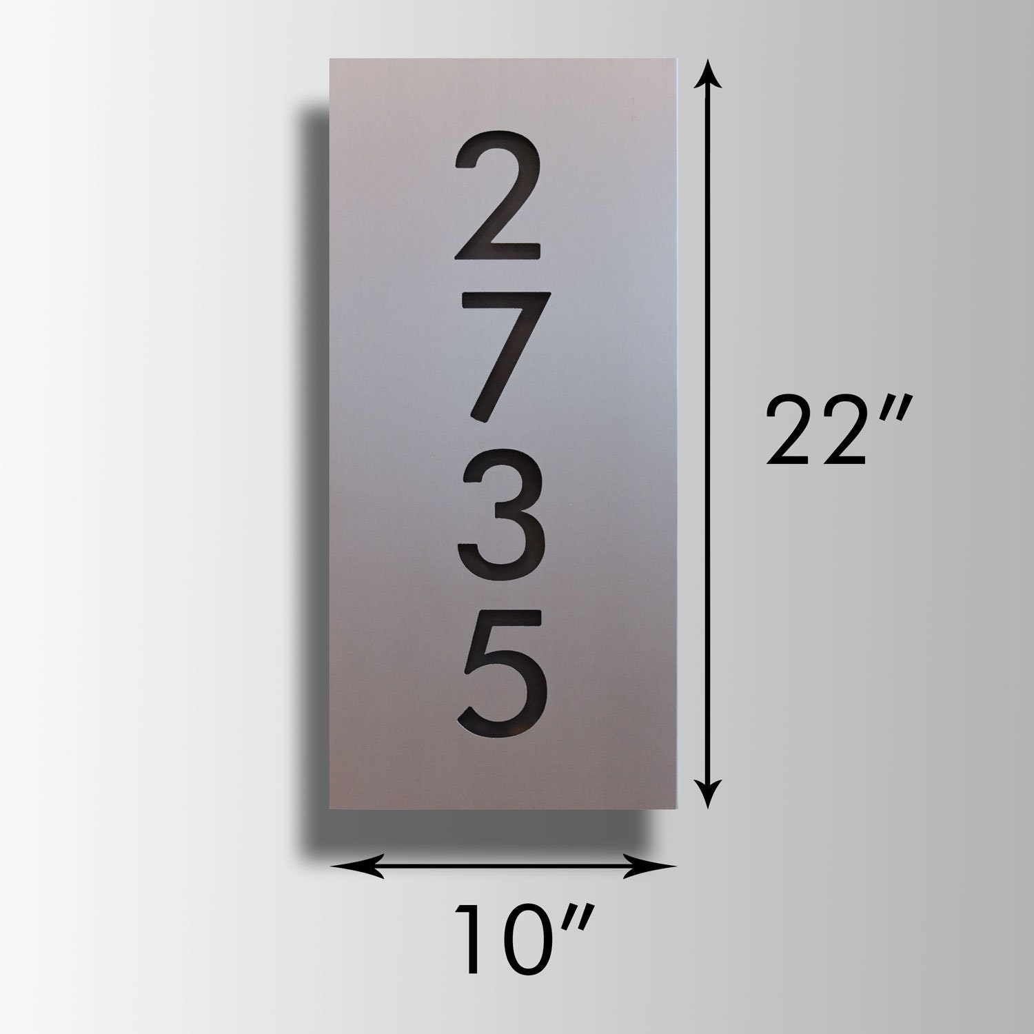 XL Vertical Lighted Address Sign Address Plaque Large Modern | Etsy