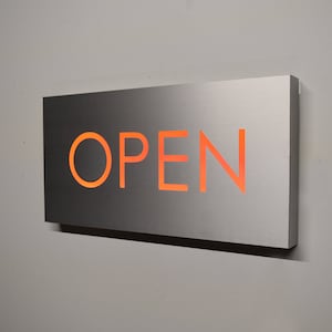 Lighted OPEN Sign With Color Changing LED Lights, Open Sign, Large ...