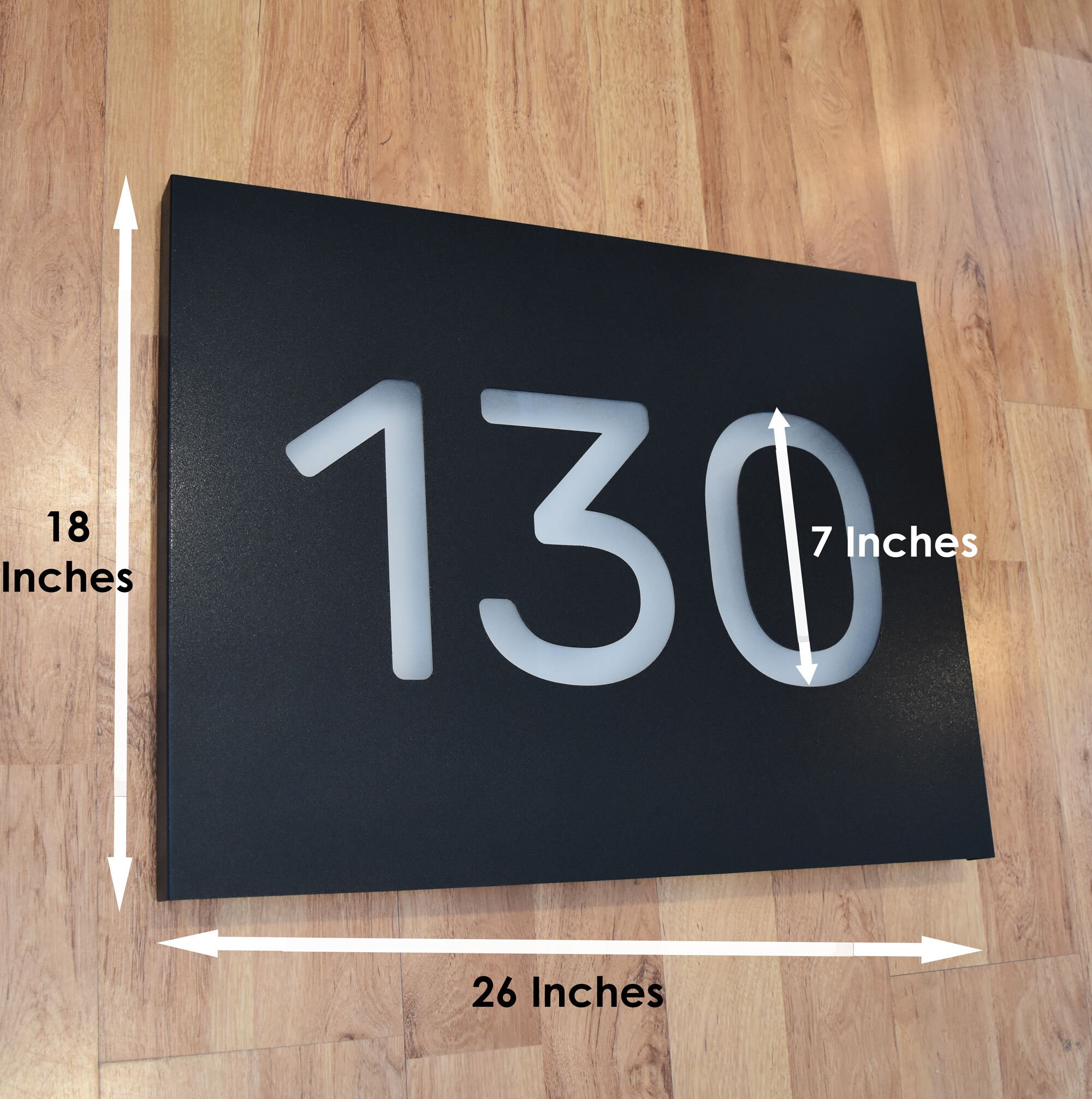 Giant 2 Feet Lighted LED Address Sign 26x18 House | Etsy