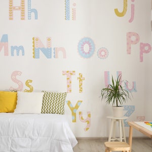Cute Alphabet Wall Decals, Educational Stickers for Playful Wall ...