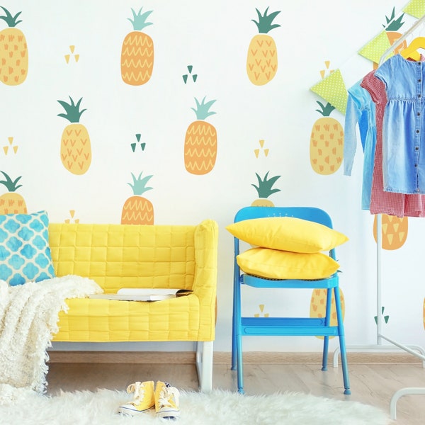 Pineapple Wall Decal - Etsy