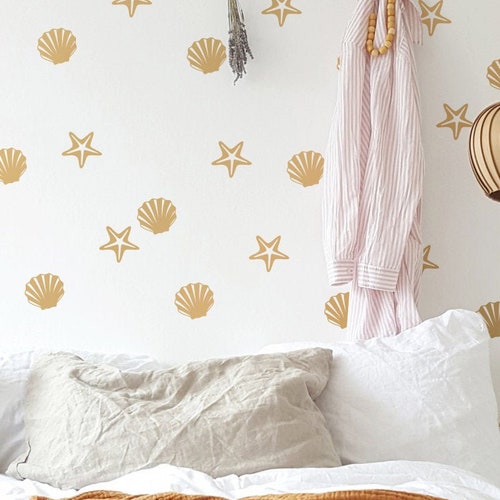 Sea Shell Wall Decals Scallop Shell Wall Decals Starfish - Etsy