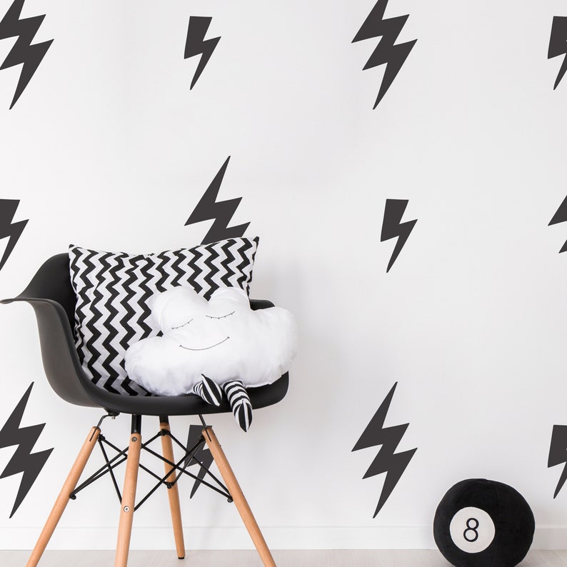 Big Collection Lightning Bolts Wall Decals Gold Silver or - Etsy