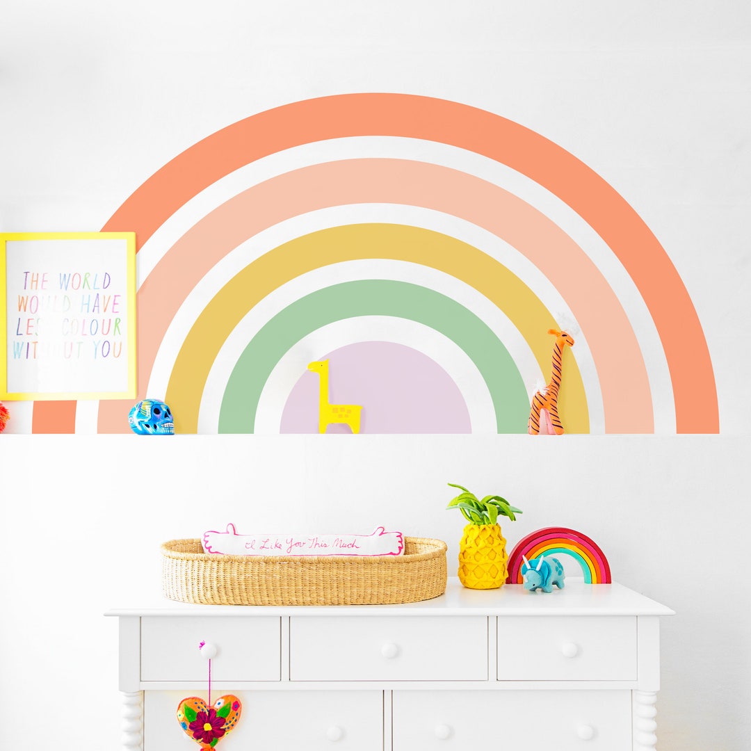 Rainbow Wall Decal Nursery Décor | Playroom Décor | Wall Murals ...