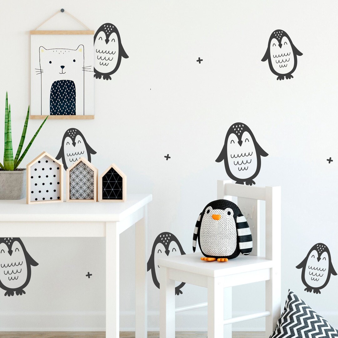 Penguin Wall Decals | Nursery Decor | Boys Wall Decor | Playroom Decor ...