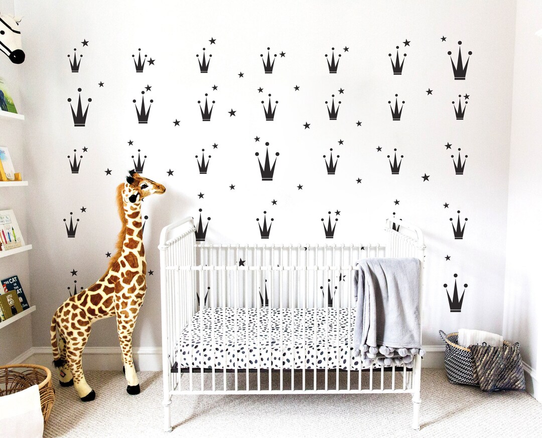 Crown Wall Decals Princess and Queen Wall Decals Star Wall Stickers ...