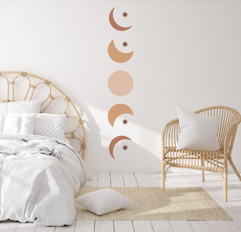 Moon Phases Wall Decals Modern Moon Phases Moon Phases - Etsy