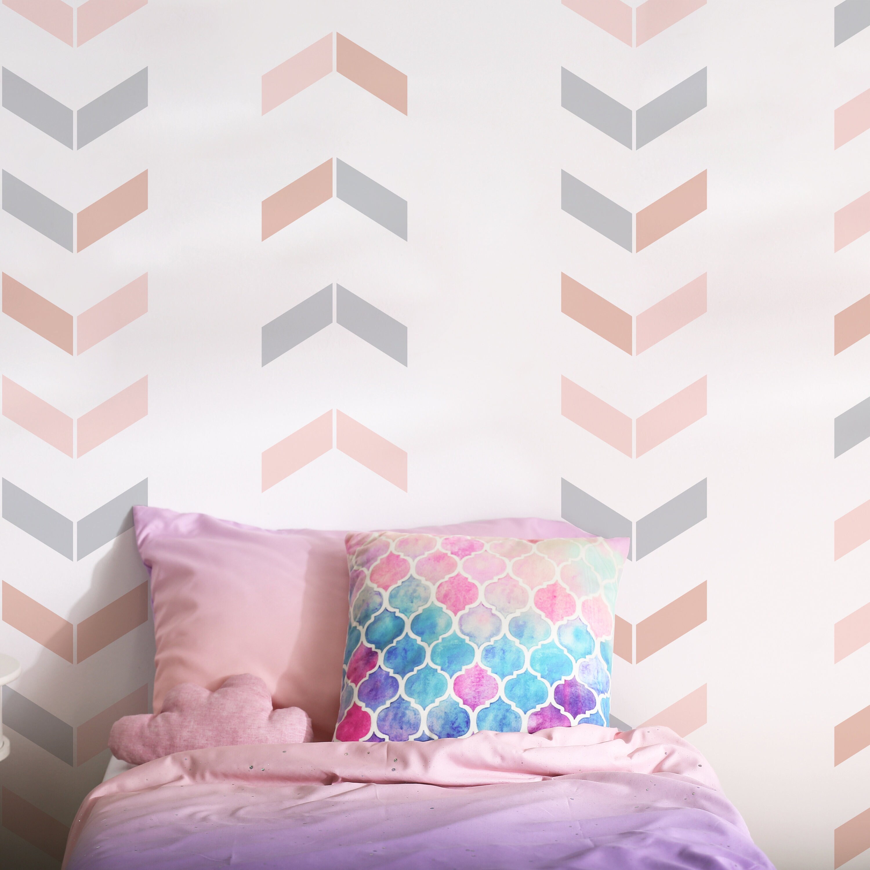 Vibrant Geometric Accents, Chevron Wall Decals - Transform Kids ...