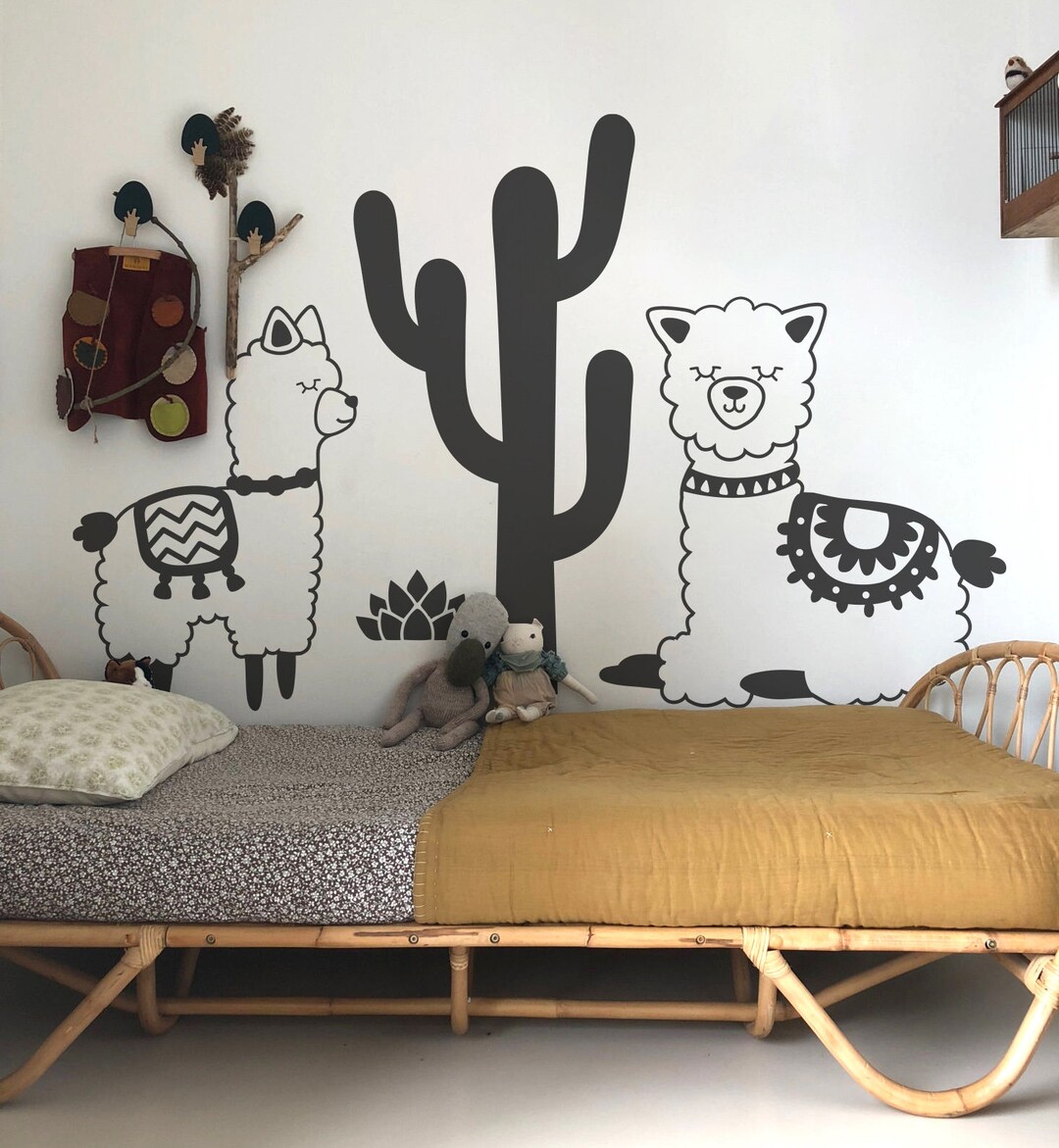 Giant Llama Joy Wall Decal Set | Toddler Vinyl Wall Stickers | Llama ...