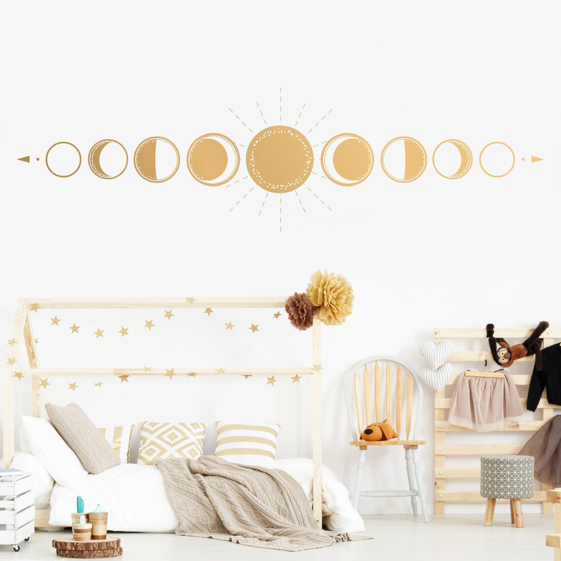 Moon Phases Wall Decals Sun Decals Moon Phases Decor | Etsy