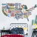Large Map Wall Decal | United States of America | States | American ...
