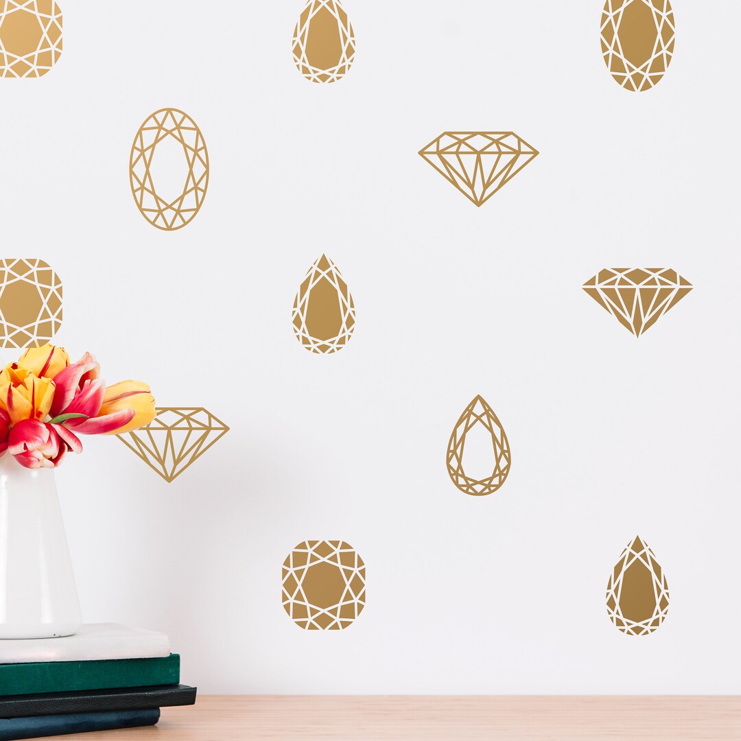 Diamonds Are A Girls Best Friend Wall Decals | Gold Silver or Black ...
