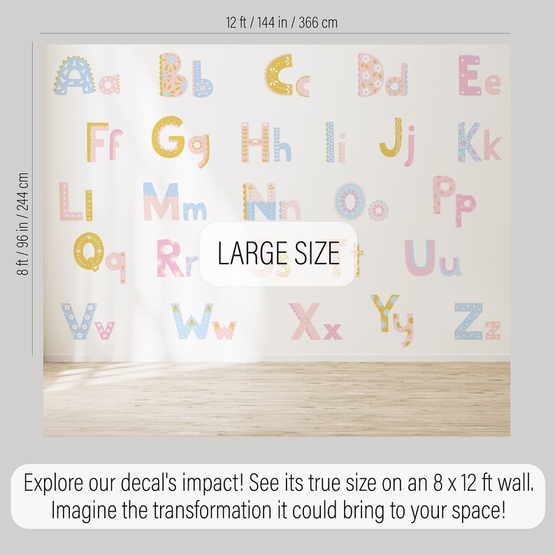 Cute Alphabet Wall Decals, Educational Stickers for Playful Wall ...