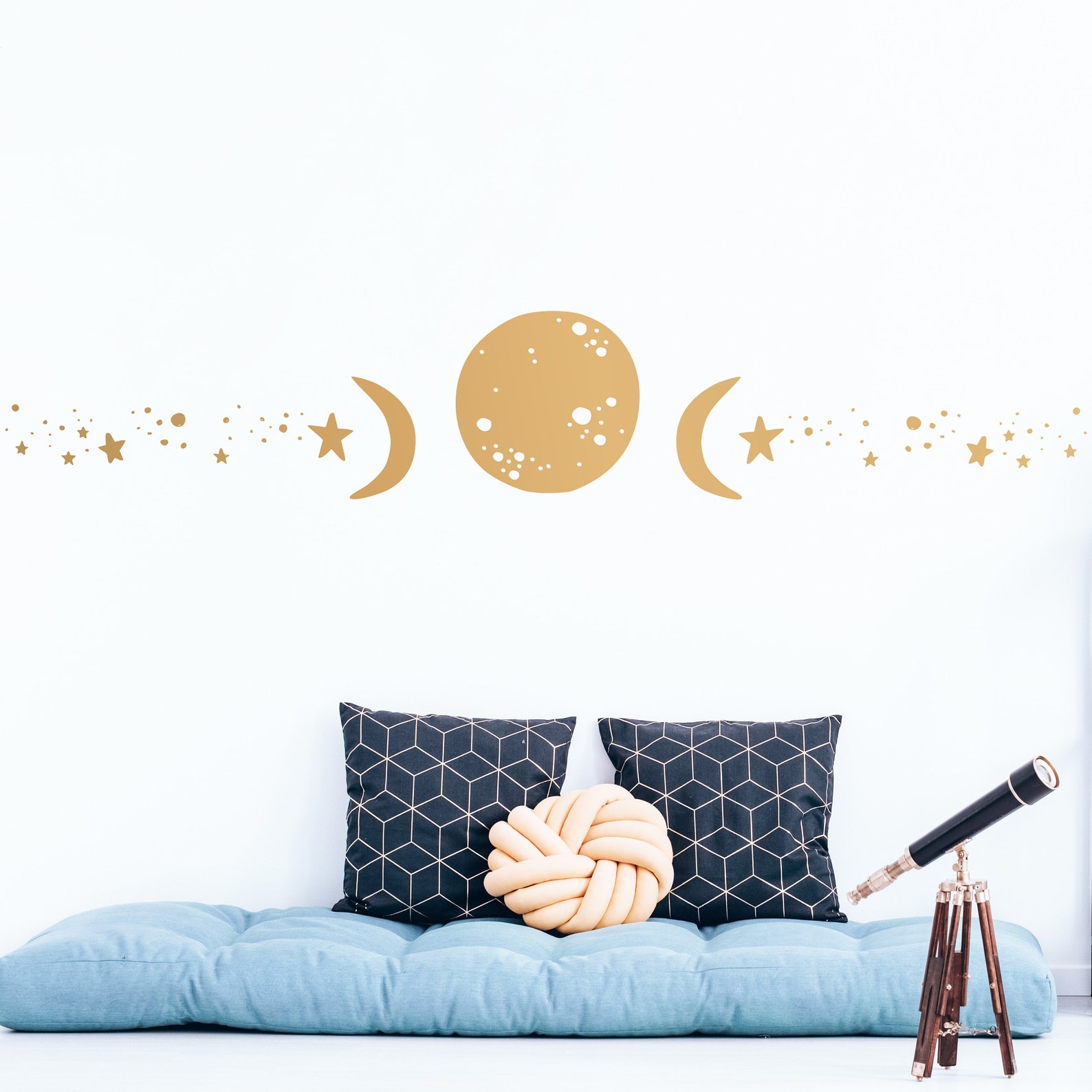 Moon Phases Wall Decals Star Decals Moon Phases Decor | Etsy