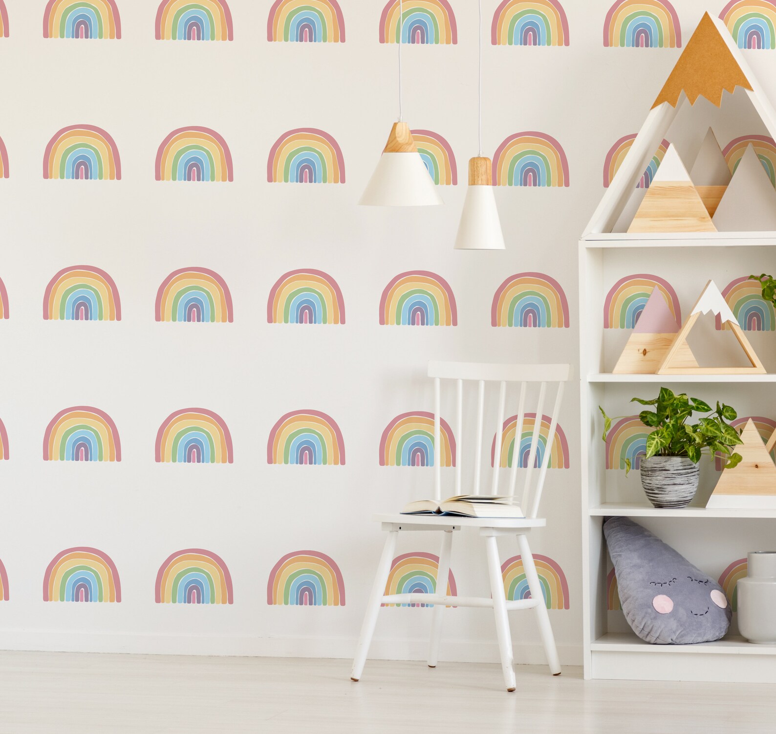 Pastel Rainbow Wall Decals, Pastel Nursery Wall Décor Sorbet Rainbow ...