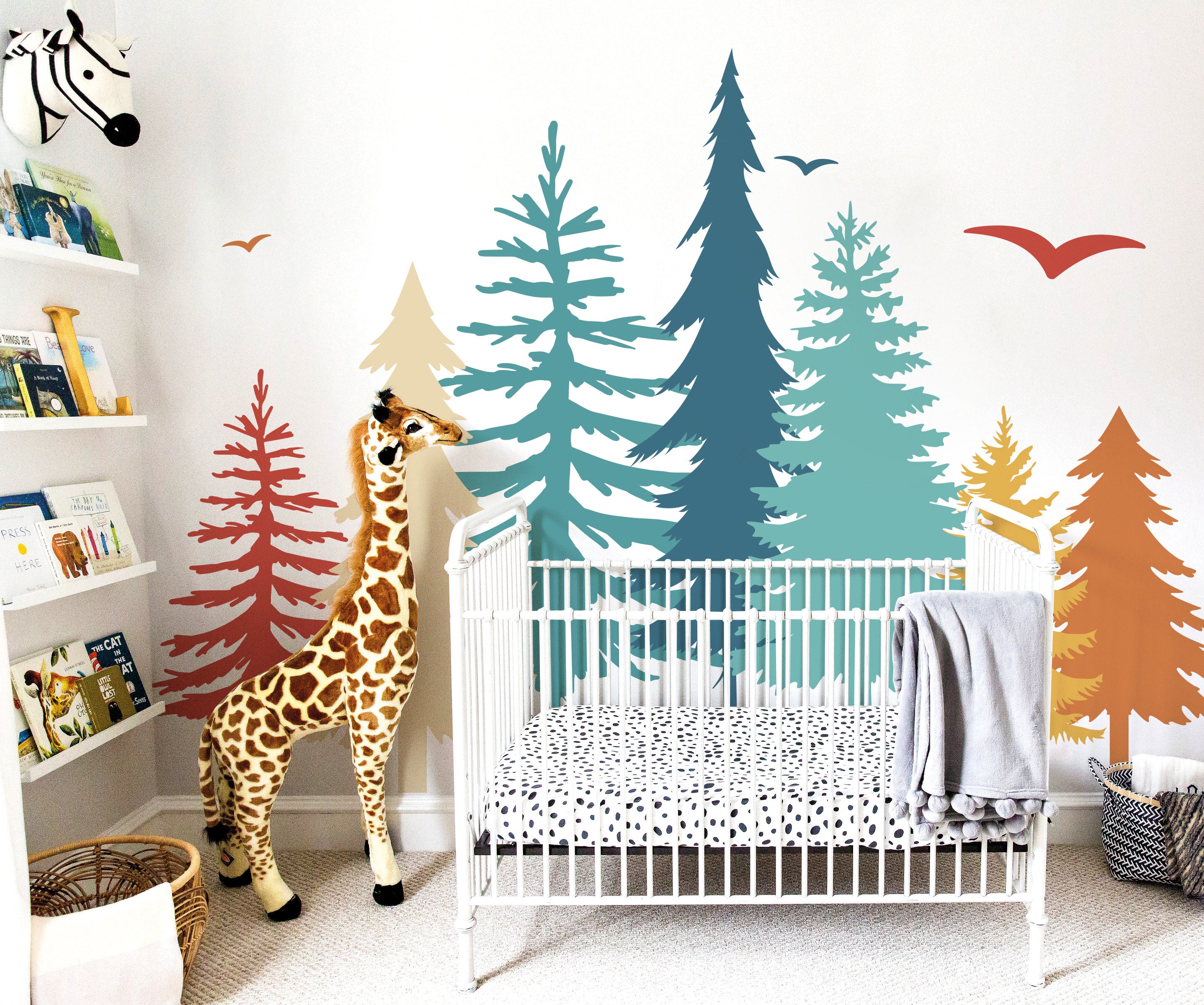 Tree Wall Decals Forest Decals Woodland Nursery Decor | Etsy Canada