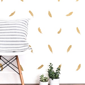 Boho Feather Wall Decals, American Indian Wall Decor, Unisex Vinyl ...