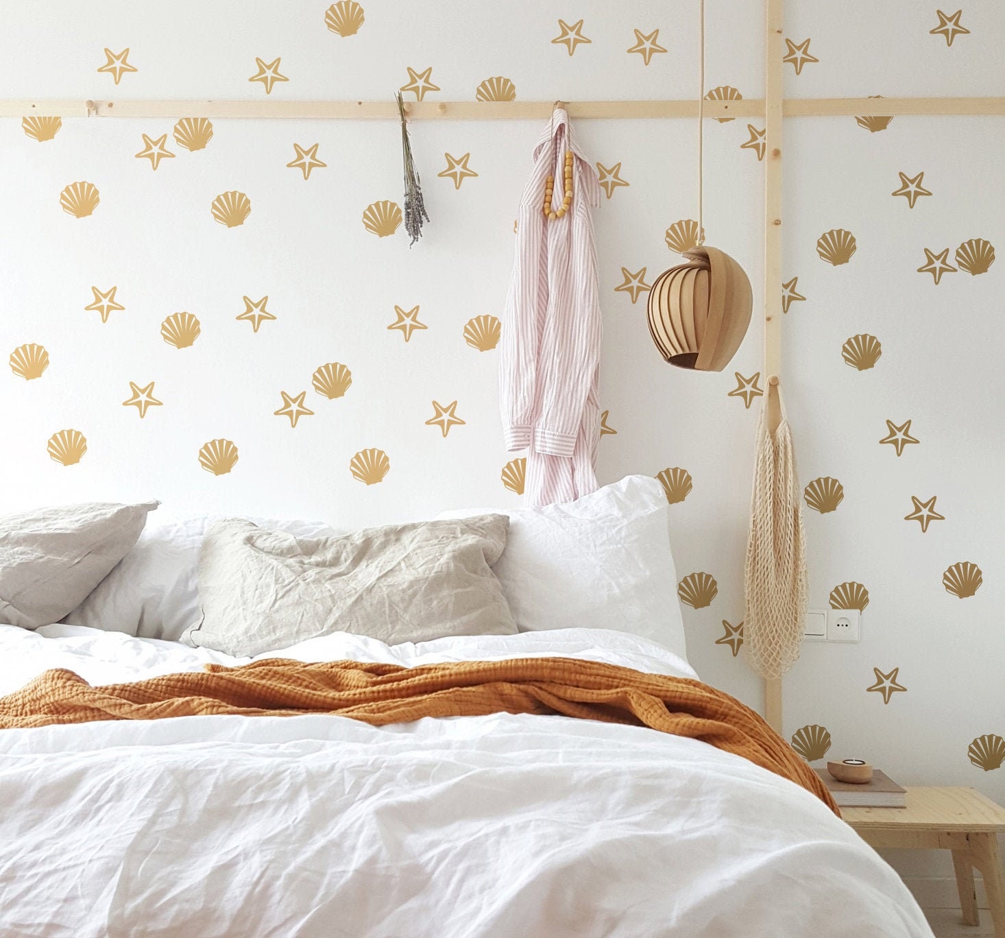 Sea Shell Wall Decals Scallop Shell Wall Decals Starfish - Etsy