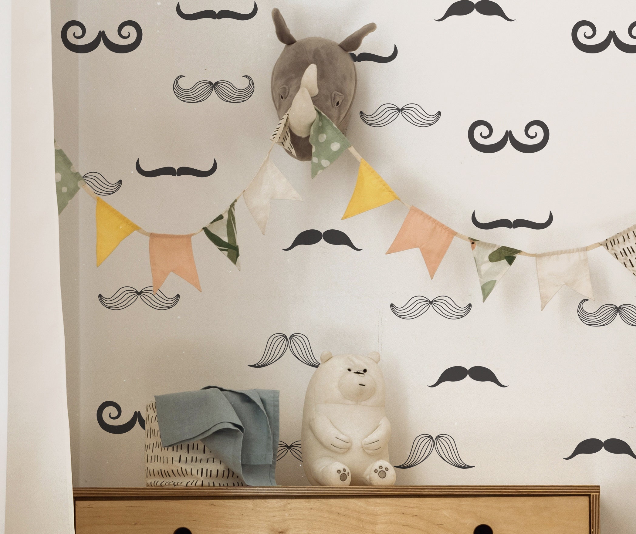 Mustache Wall Decal Stickers Mustaches Barber Shop Kids - Etsy