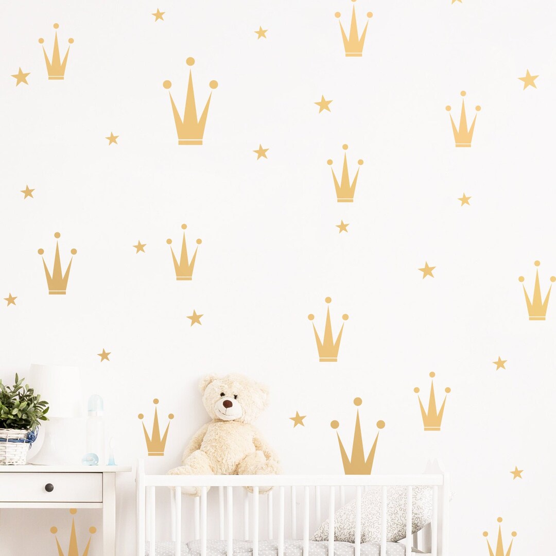 Crown Wall Decals Princess and Queen Wall Decals Star Wall - Etsy