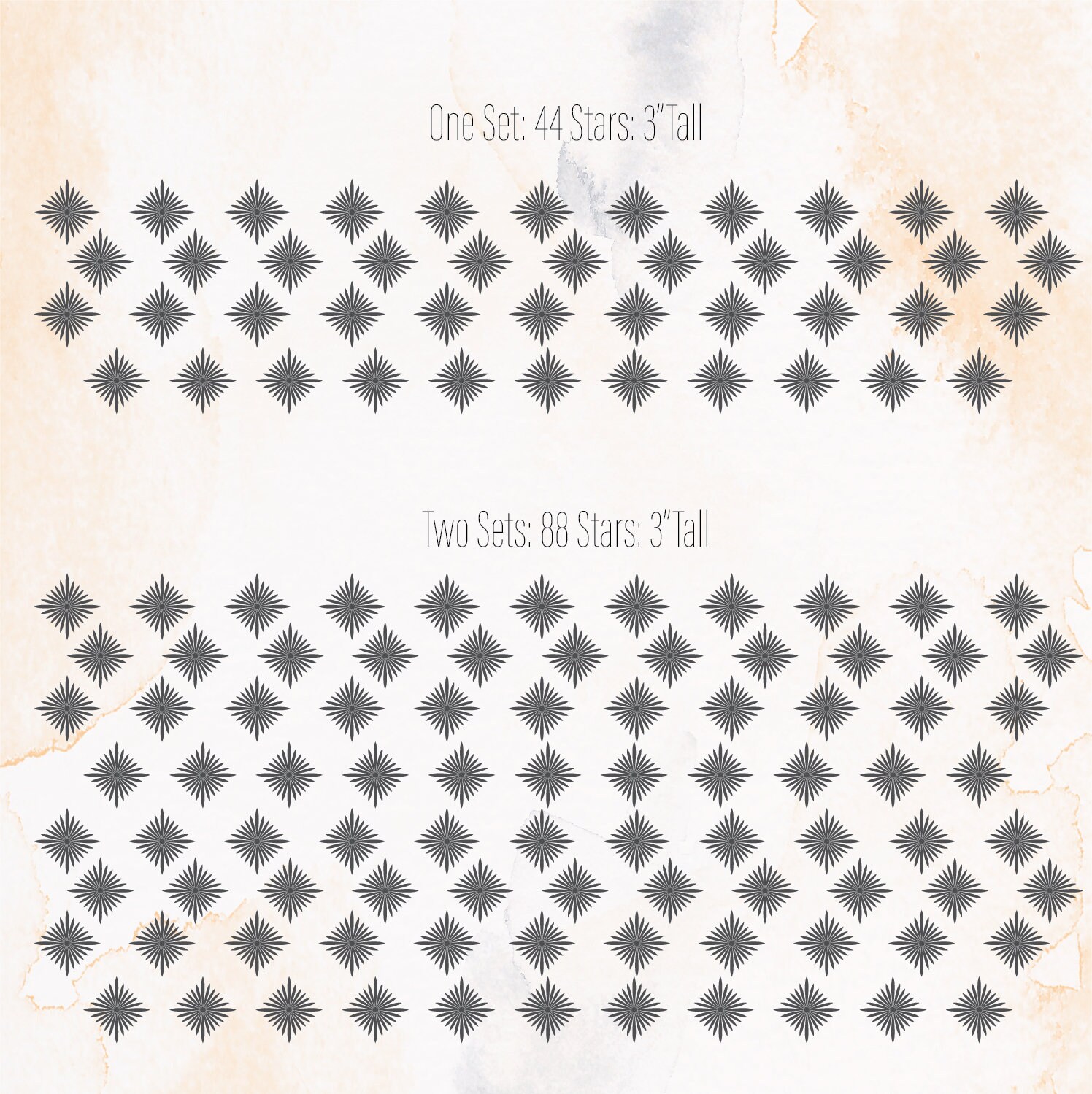 Diamond Star Pattern Wall Decals Boho Wall Decals Diamond - Etsy