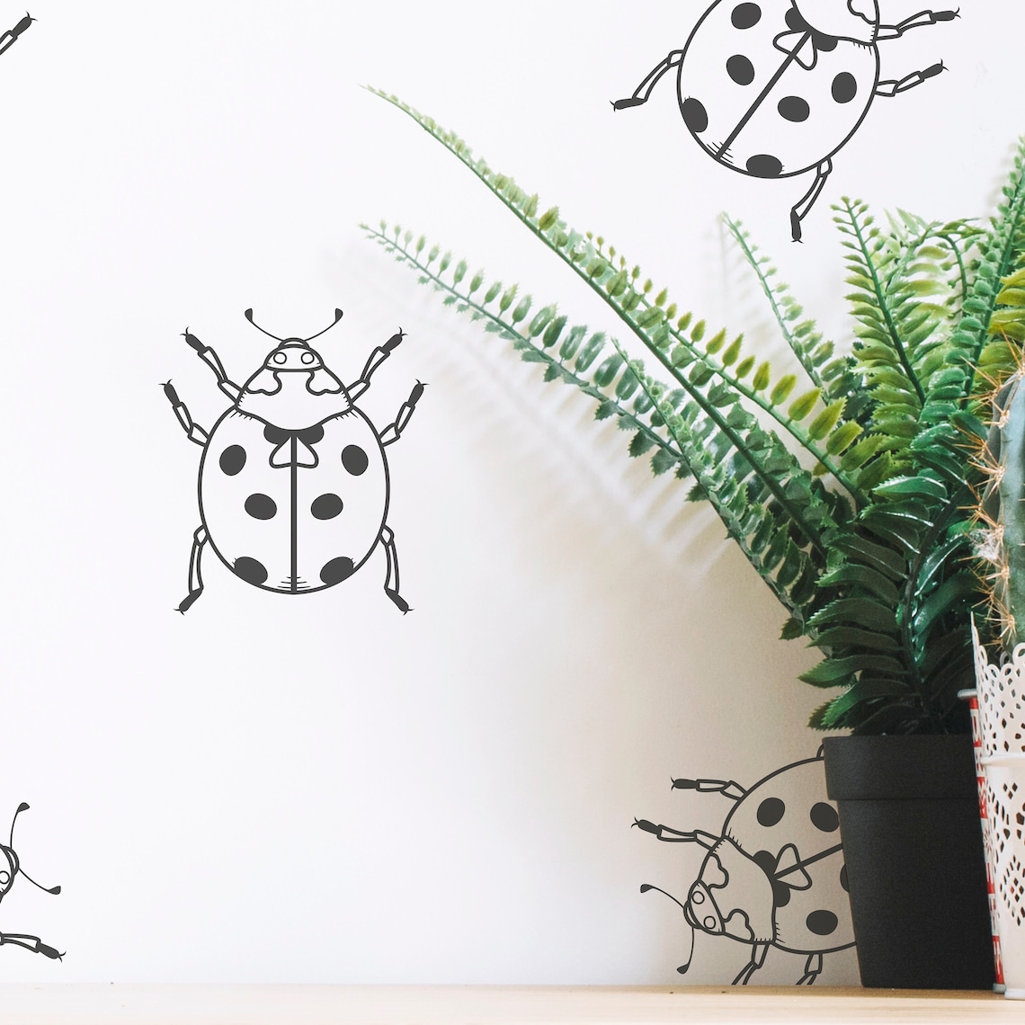 Ladybug Wall Decals Beetles Wall Decals Insects His and | Etsy