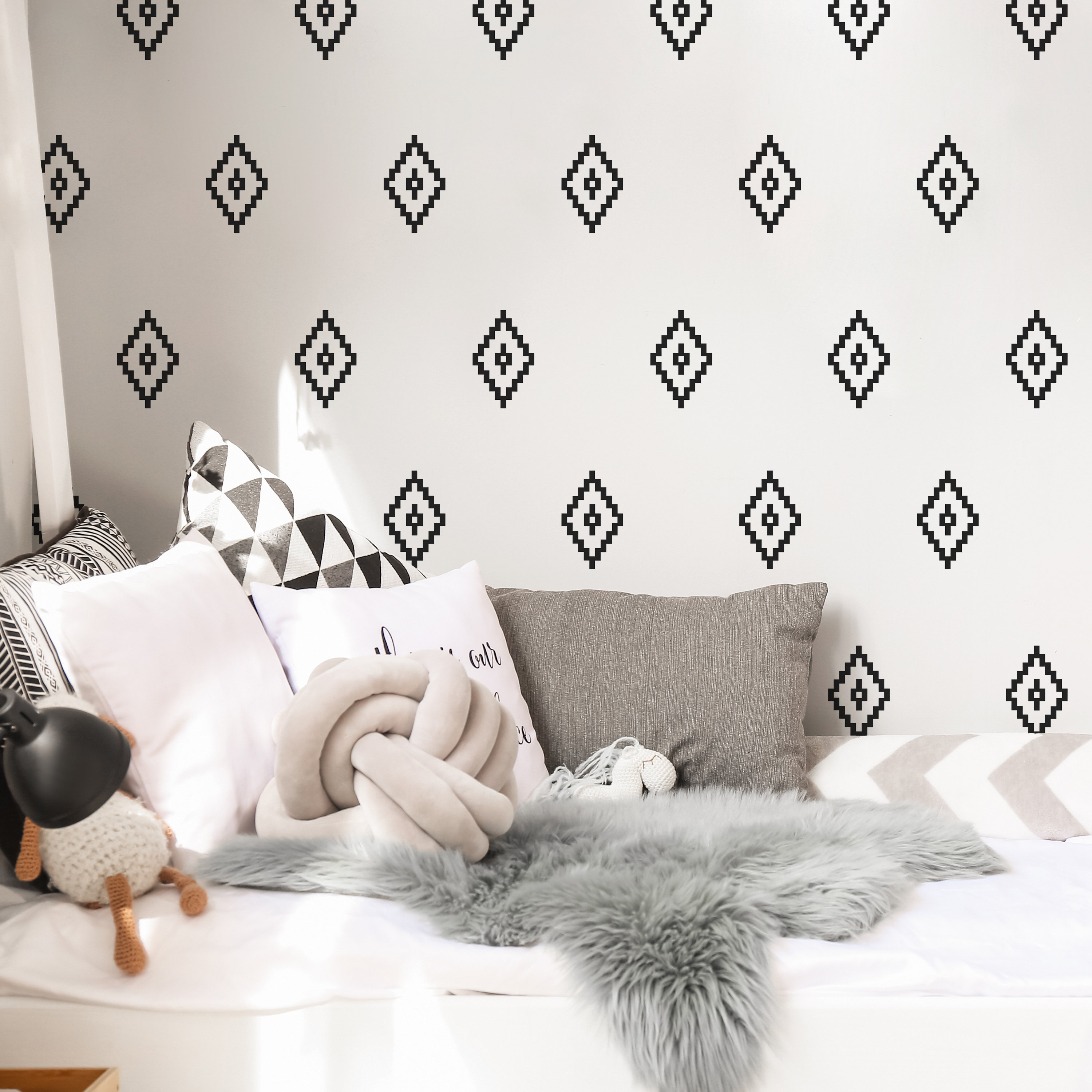 Bohemian Tribal Pattern Wall Decals, Boho Tribal Wall Stickers ...
